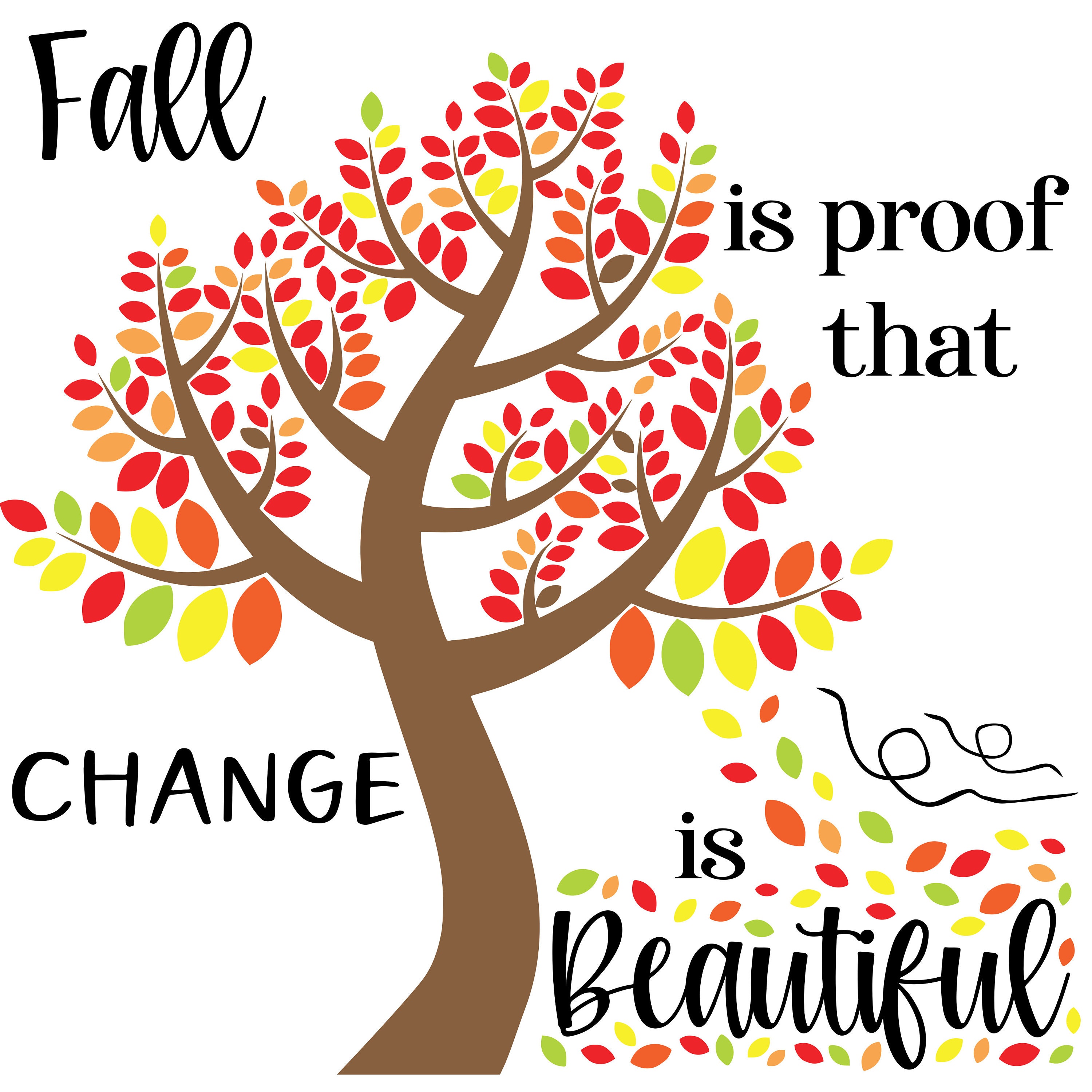 Falling Leaves SVG Clipart - Autumn Leaves Quotes SVG Clipart -fall ...