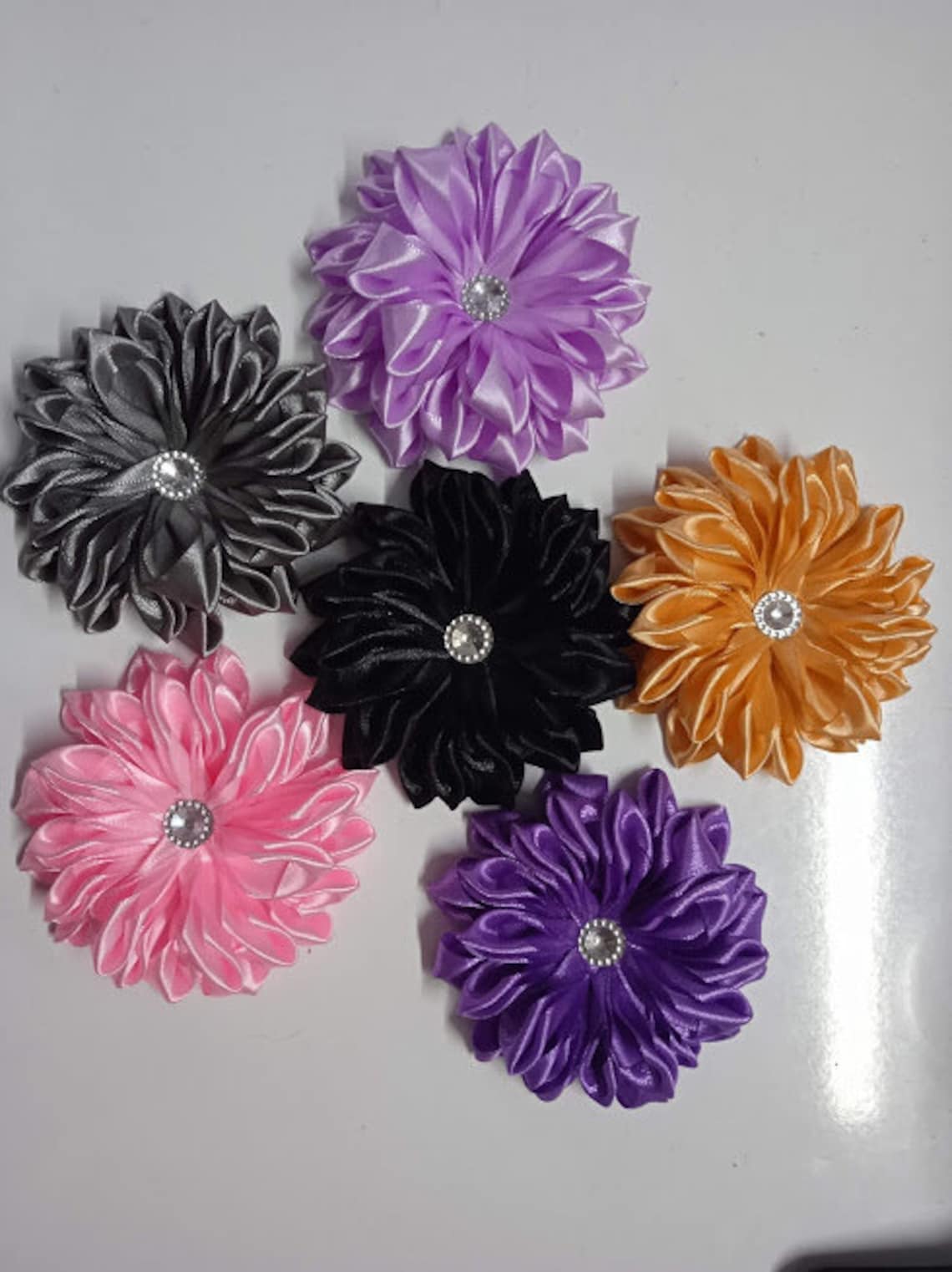 10-100 pcs ensemble fleurs de satin, décoration faite à la main BRICOLAGE - Etsy France