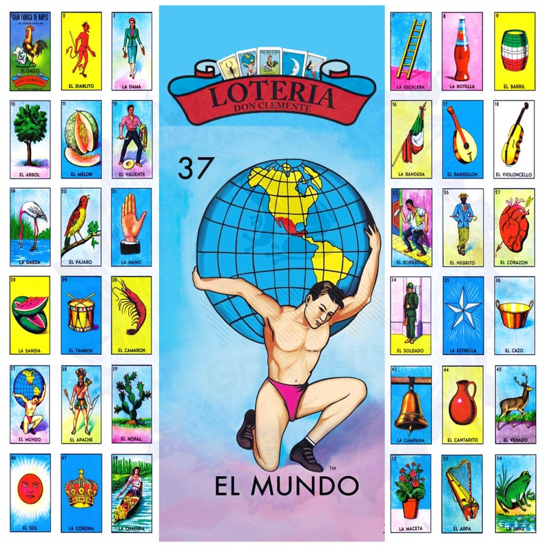 Loteria "el Mundo" Digital File - Etsy