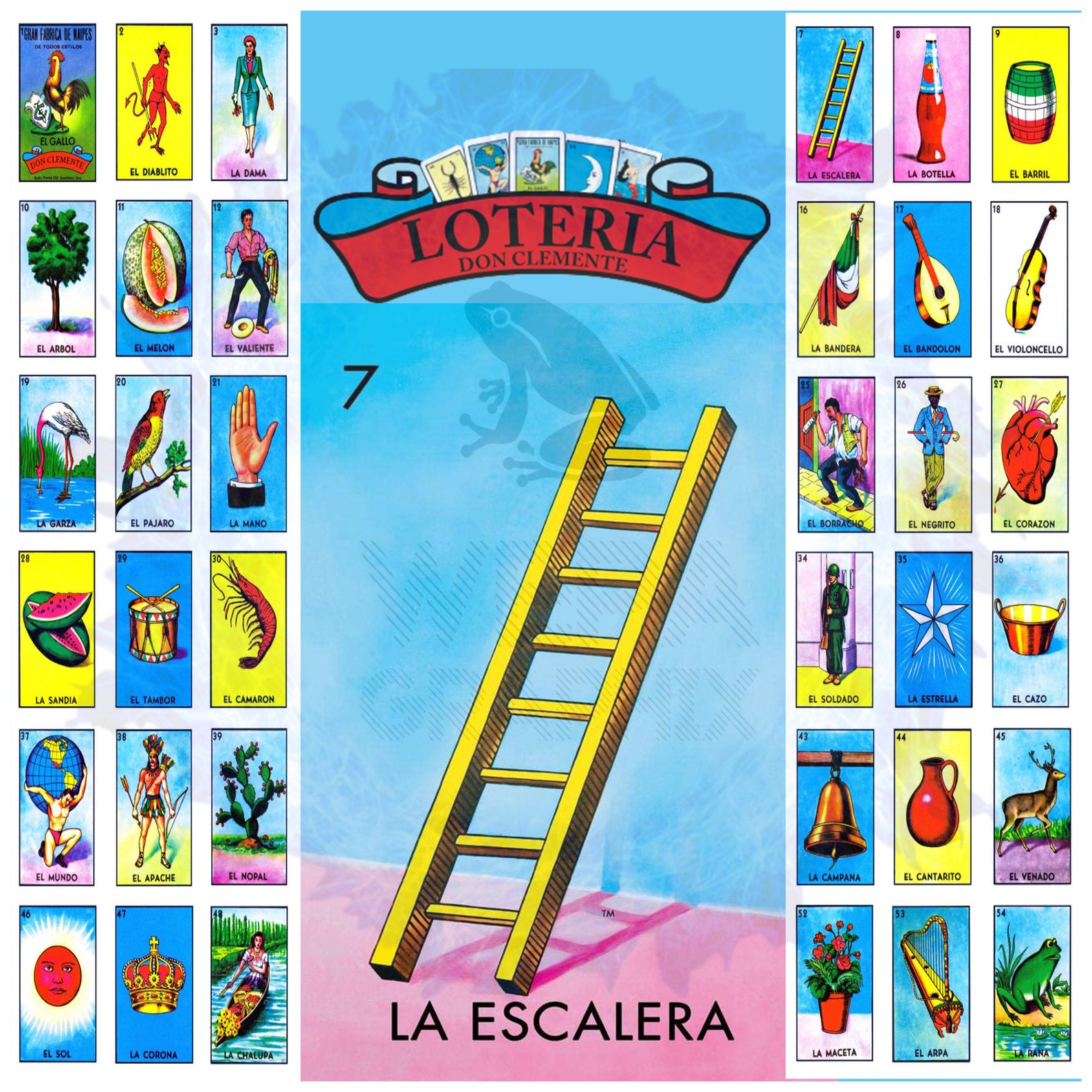Loteria "la Escalera" Digital File - Etsy