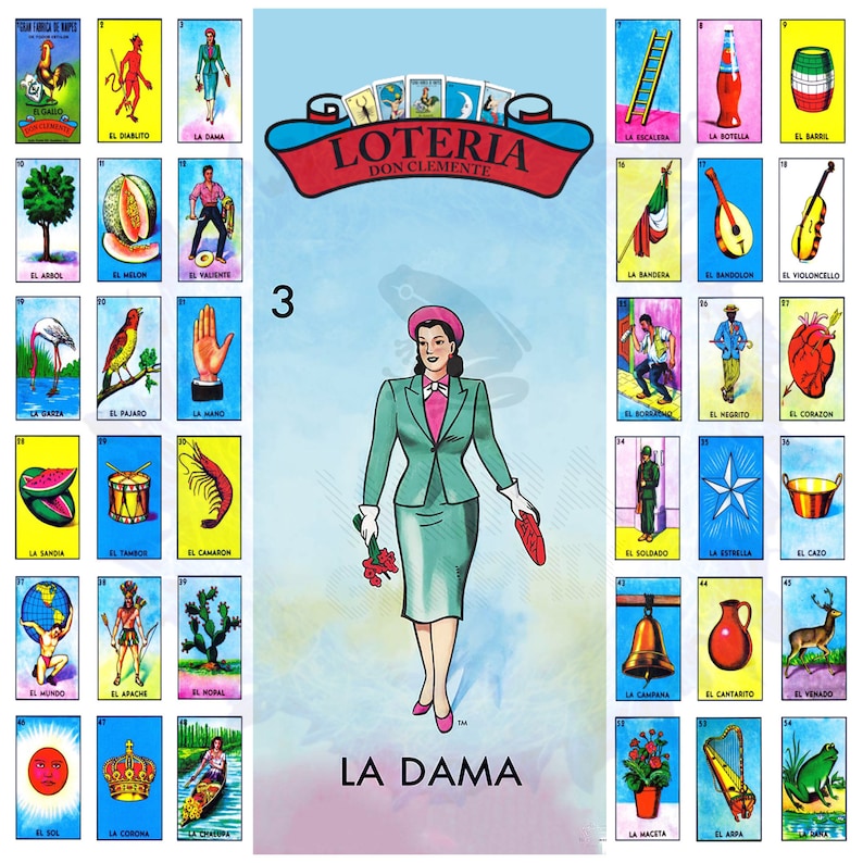 Loteria "la Dama" Digital File - Etsy