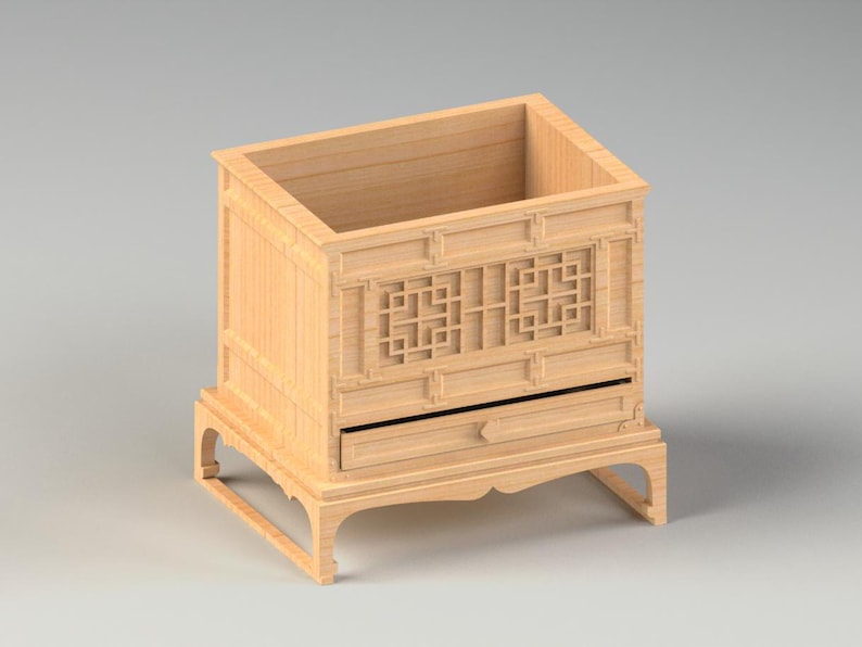 Oriental Indoor Planter Pot 3D STL Files | Digital Download for 3D ...