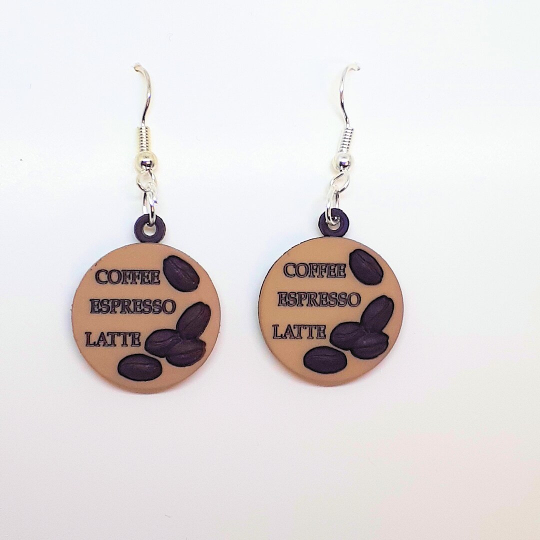 Coffee Charm Earrings Jewelry Latte, Espresso, Cappuccino, Coffee Shop ...