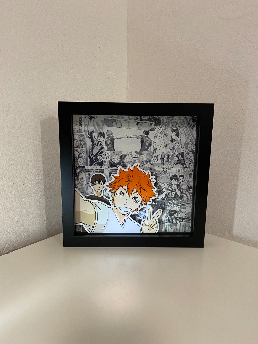 Anime Shadow Box Photo Frame Hinata and Kageyama - Etsy