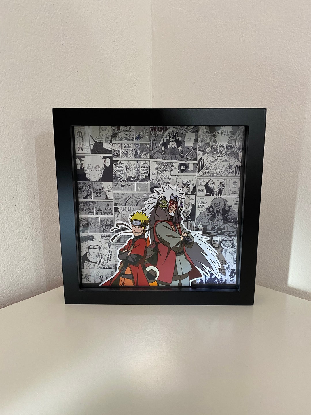 Anime Shadow Box Photo Frame Jiraiya and Nruto - Etsy