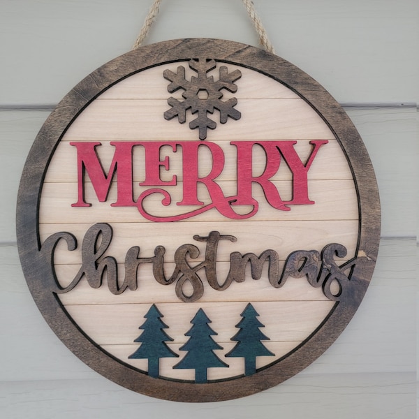 Round Christmas Signs - Etsy