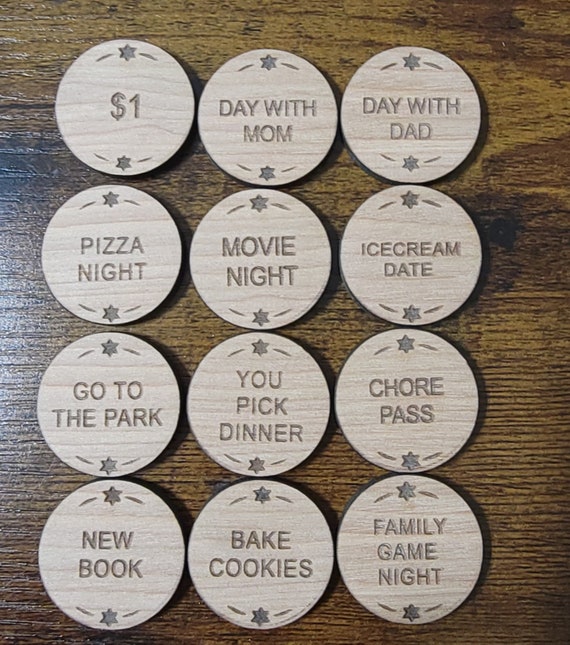 Kids Reward Tokens Chore Tokens Reward Tokens Behavior - Etsy