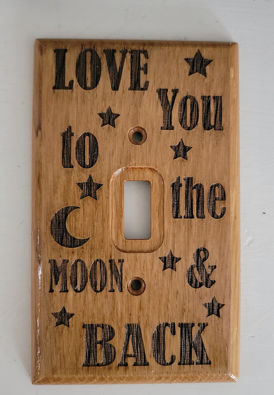 Engraved Wood Light Switch Cover: Nursery Decor - Etsy