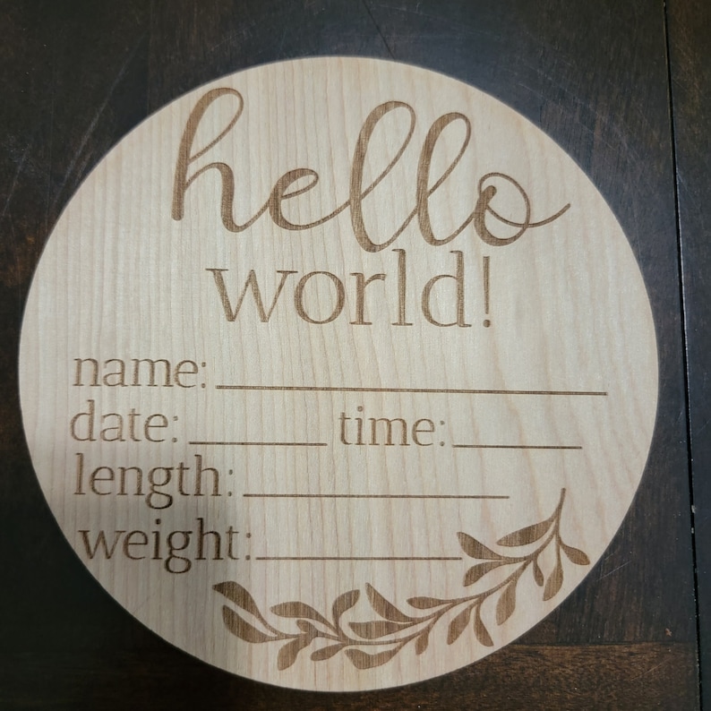 Personalized Laser Engraved Birth Stat Sign: Newborn Keepsake - Etsy