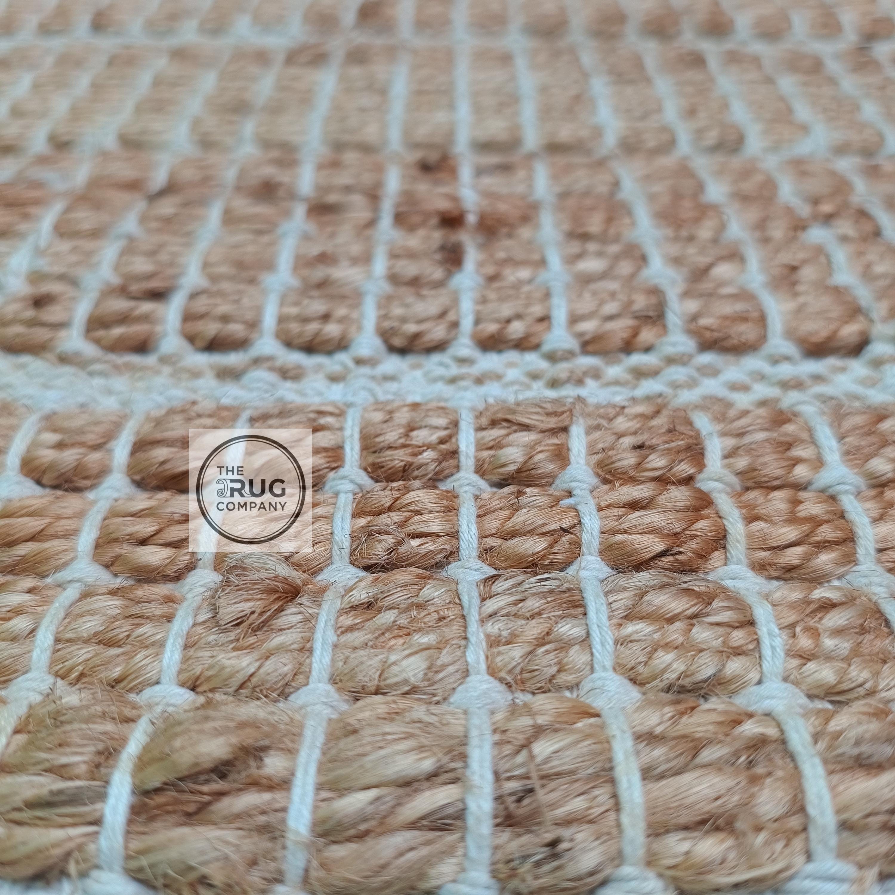 Ivory Grid Jute Rug | Livingroom,bedroom,hallway,kidsroom,officeroom ...