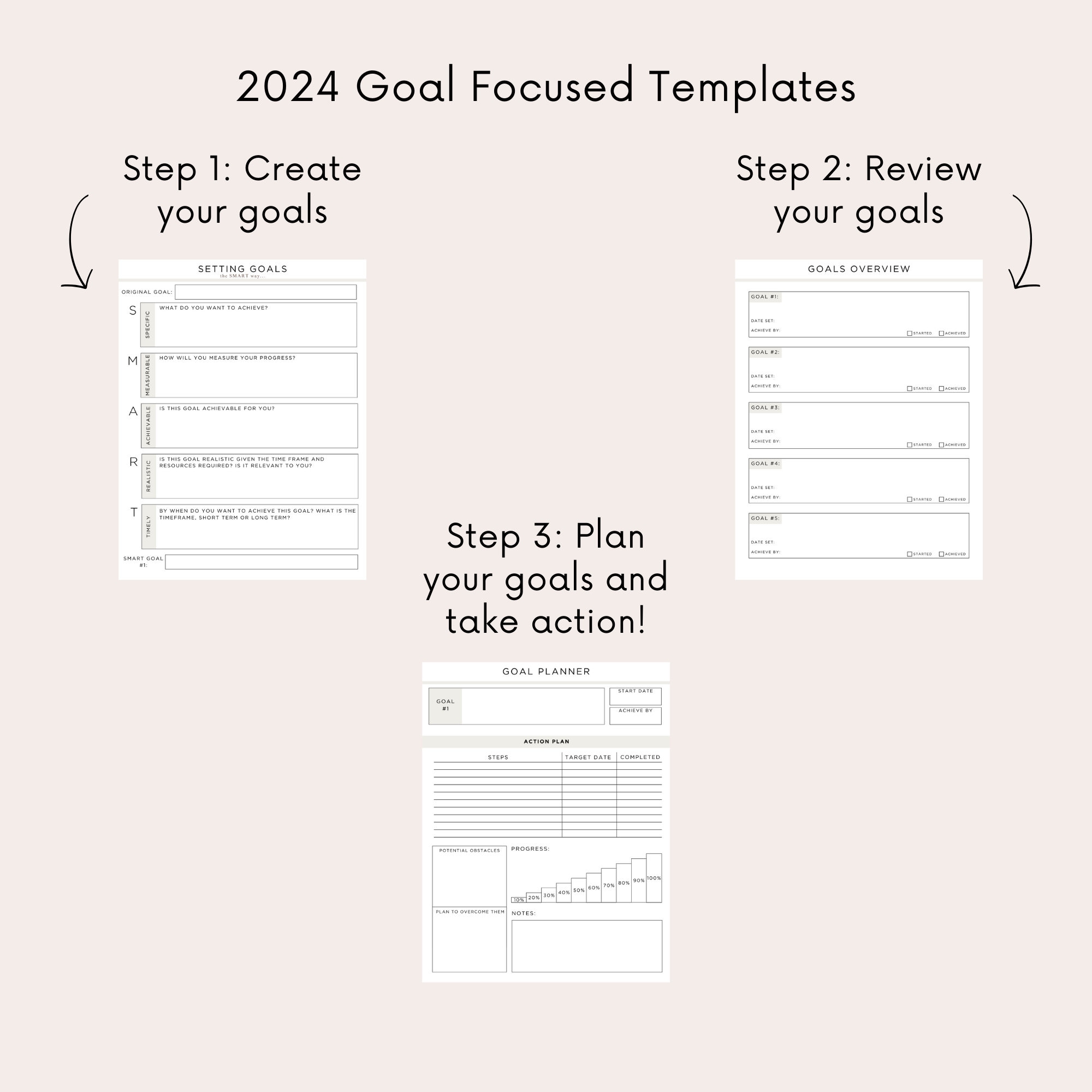 2024 Minimalist New Year Digital Planner | Digital Planner | 2024 ...