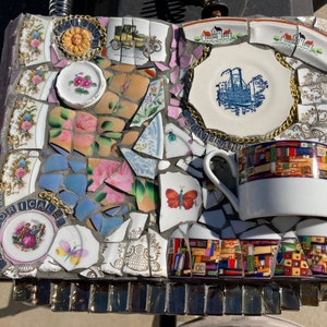 Stained Glass Mosaic Book With Upcycled China Library Art Book ...