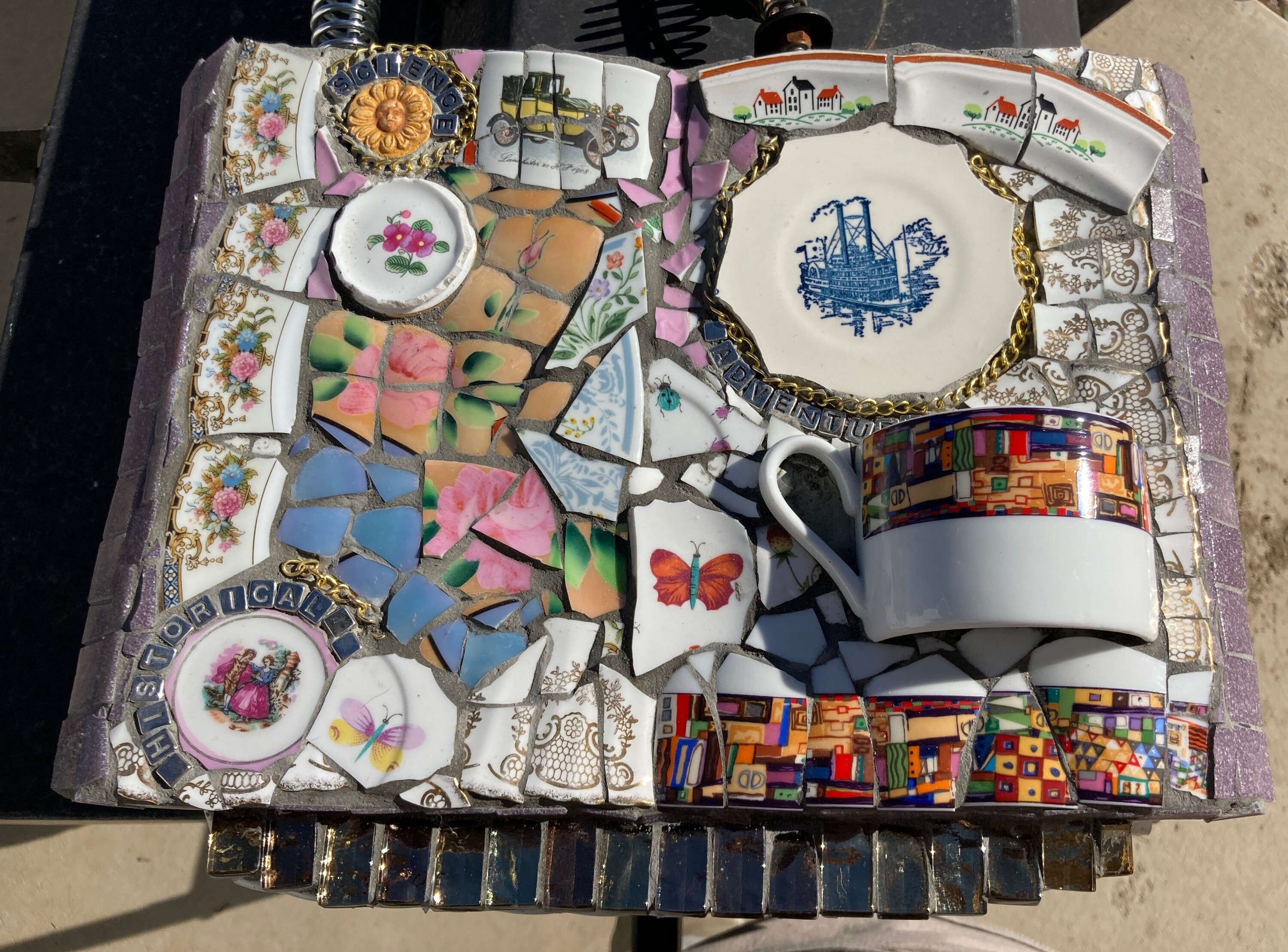 Stained Glass Mosaic Book With Upcycled China Library Art Book ...