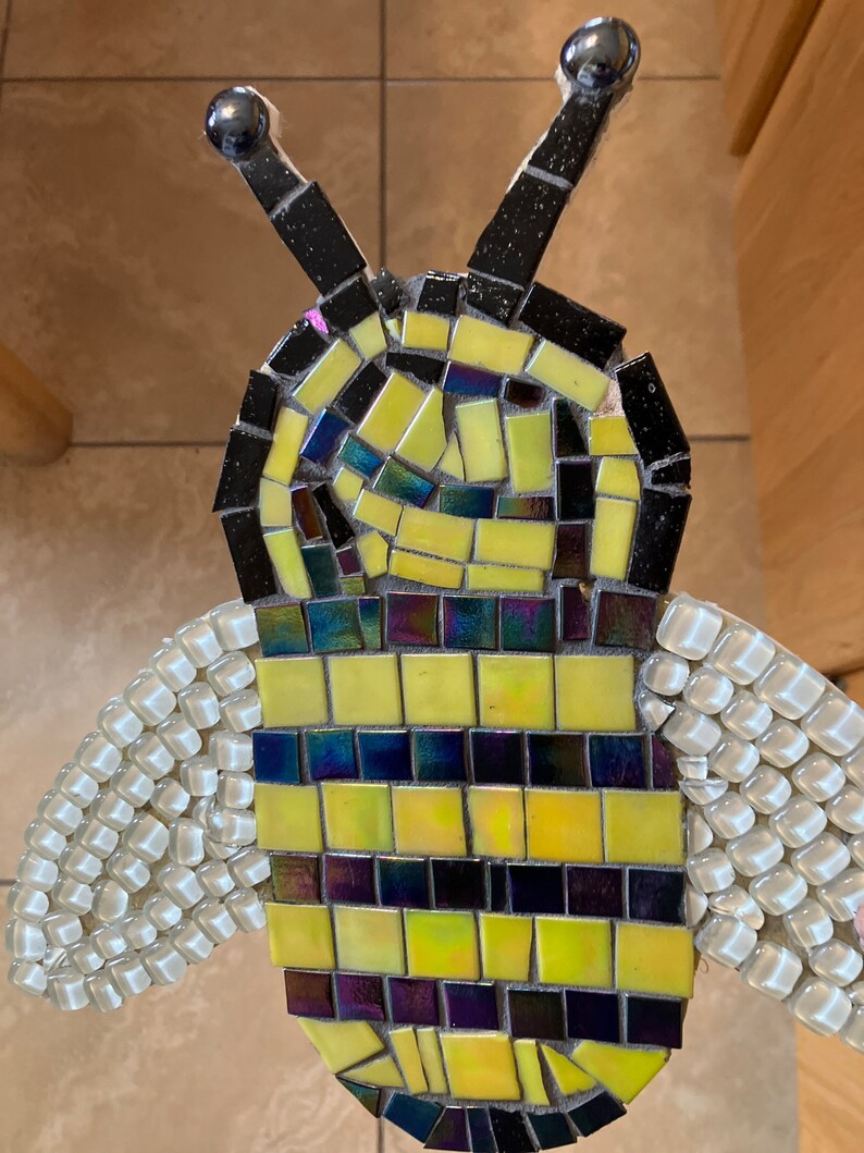 Mosaic Bumblebee Outdoor Wall Art - Garden Decor - Handcrafted Bee Art ...