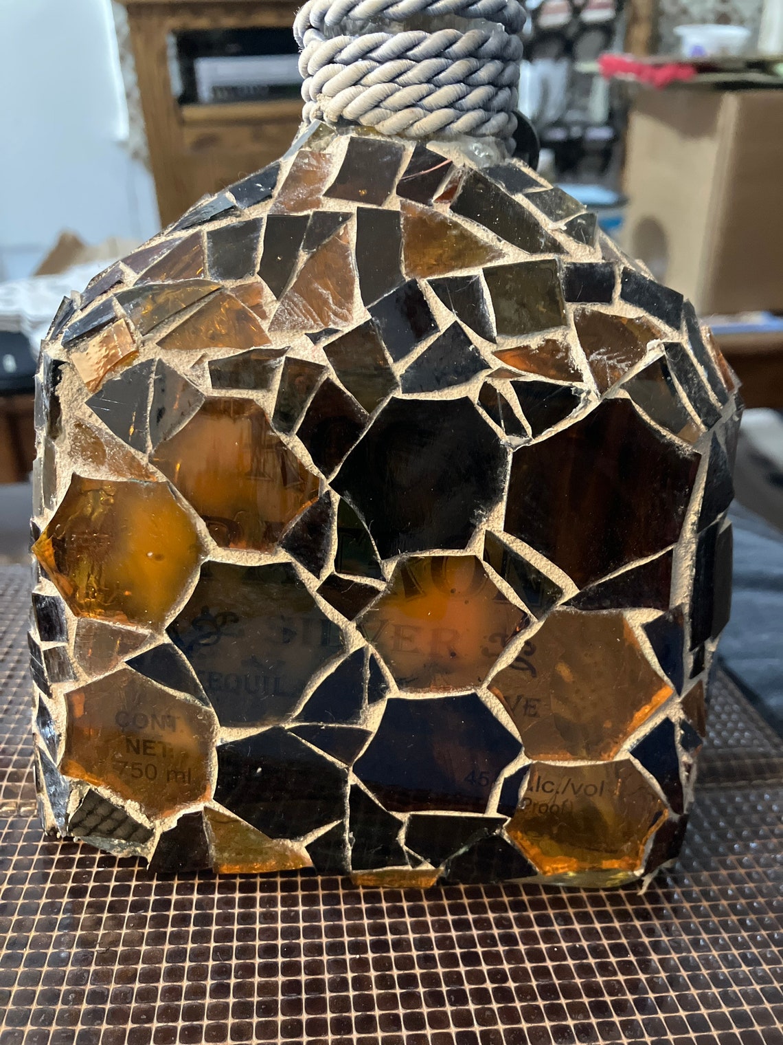Handcrafted Bumble Bee Decanter Mosaic Stained Glass Bee - Etsy