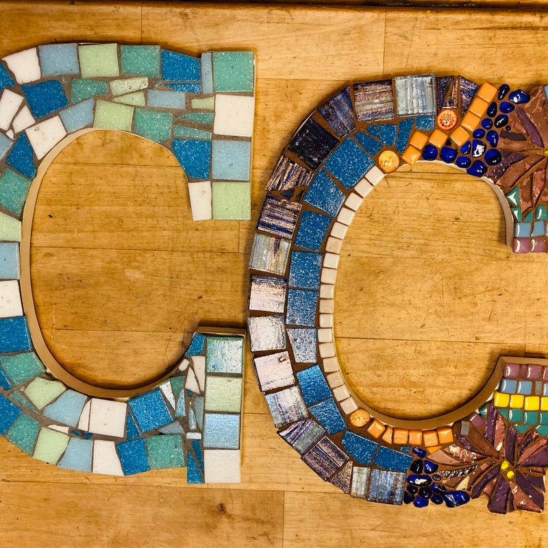 Mosaic Letters - Etsy