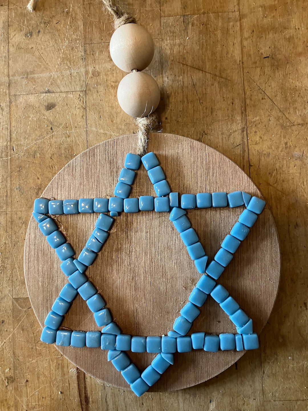 Star of David Glass Mosaic - Etsy