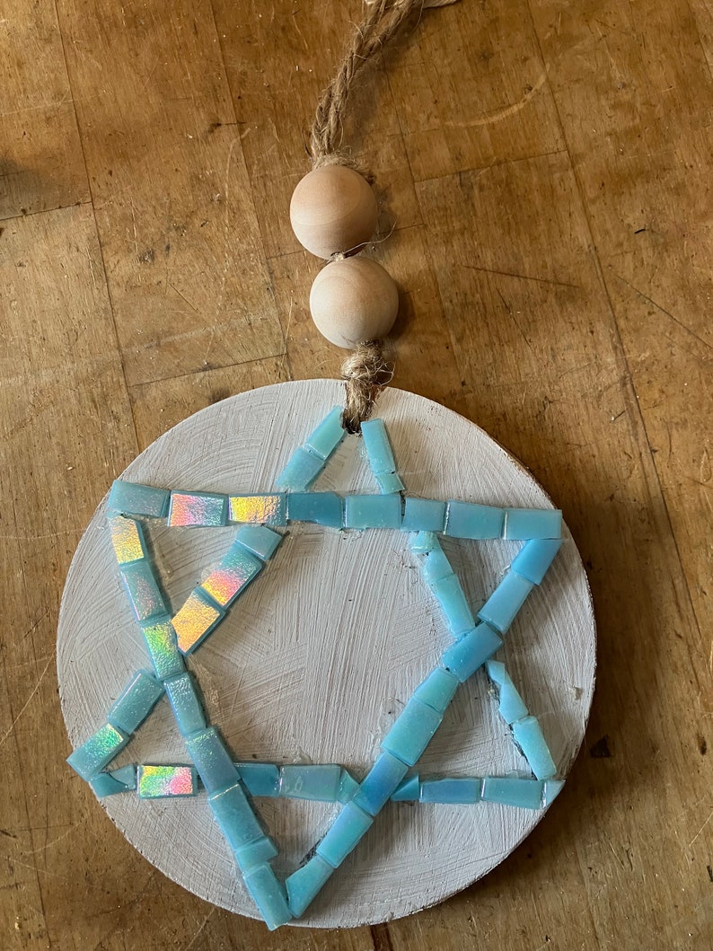 Star of David Glass Mosaic - Etsy
