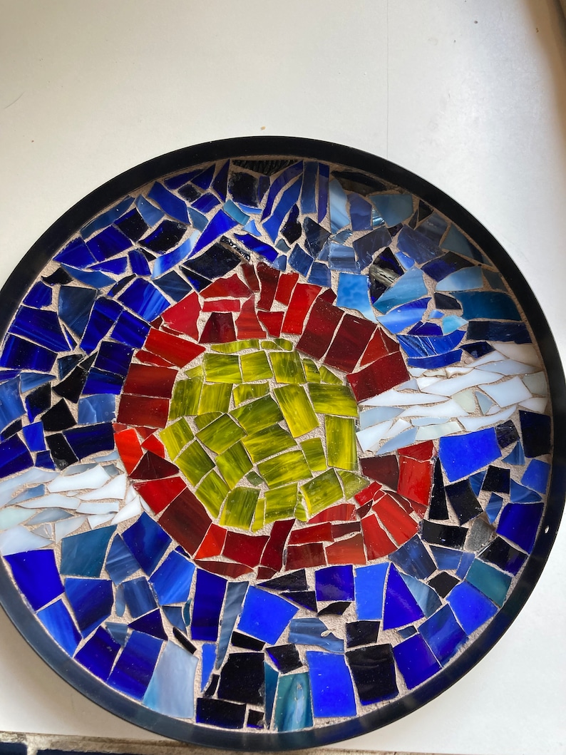 Stained Glass Sun Flower Side Table, Patio Table, Bistro Table ...