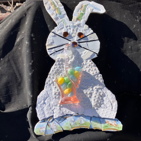 Rabbit Mosaic - Etsy