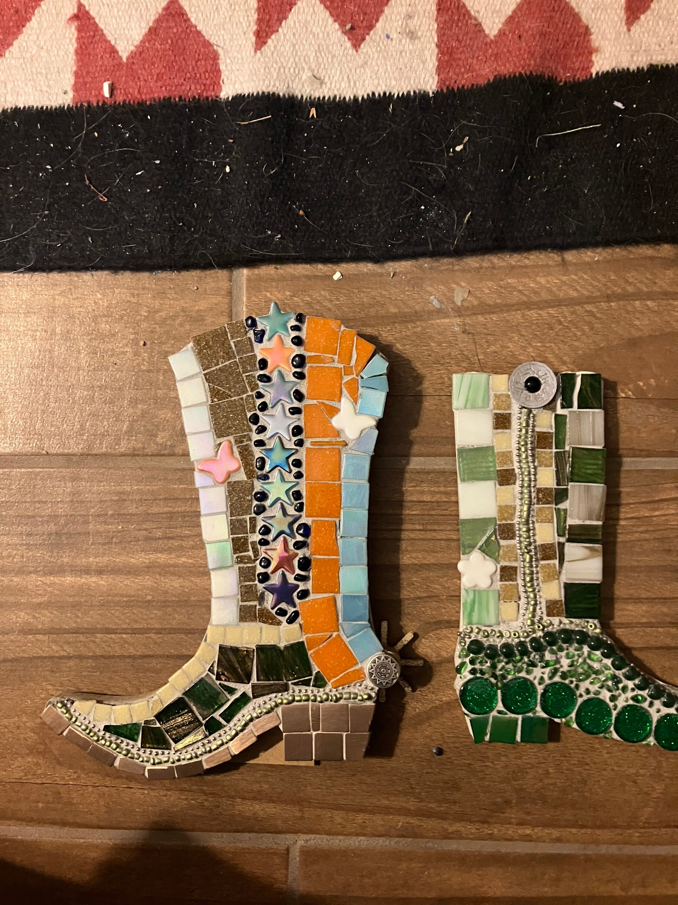 Cowboy Boot Mosaic Multicolored - Etsy