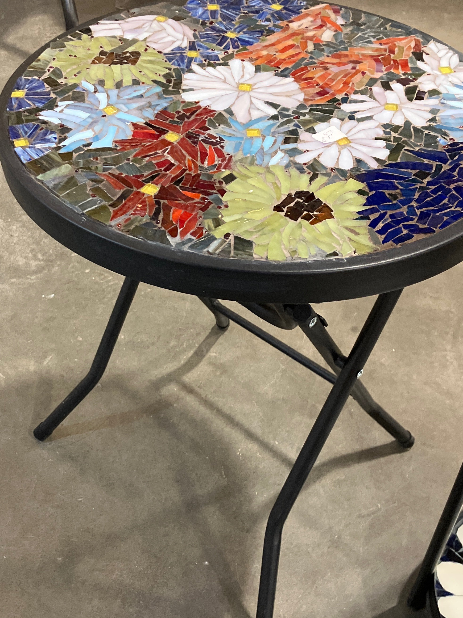 16 Stained Glass Mosaic Wildflowers Table Folding, Bistro Table, - Etsy