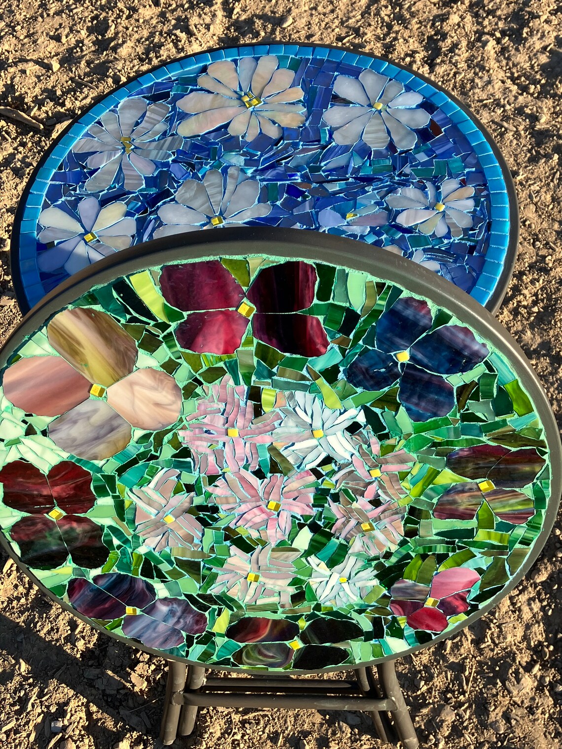 18 Stained Glass Mosaic Table Folding, Bistro Table, - Etsy