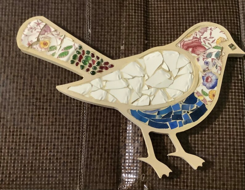 Handcrafted Stained Glass Mosaic Birds - Colorful Glass Art - Bird Wall ...