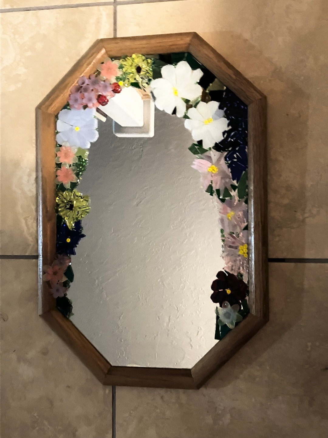 Mirror W Mosaic Wildflower - Etsy