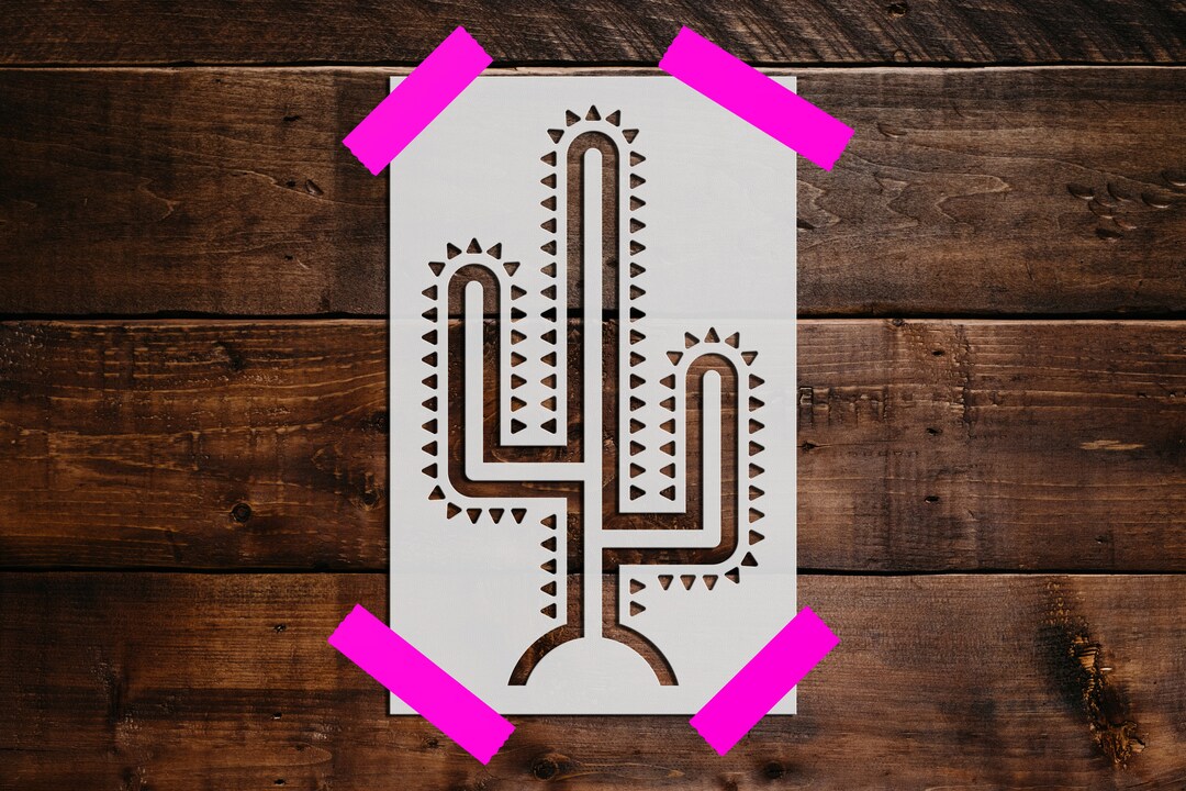 Cactus Stencil Reusable Cactus Stencil Art Stencil DIY Craft Stencil ...