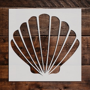 Shell Stencil, Reusable Shell Stencil, Art Stencil - DIY Craft Stencil ...