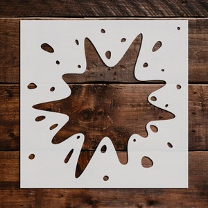 Splat Design Stencil, Reusable Splat Design Stencil - Craft Stencils ...