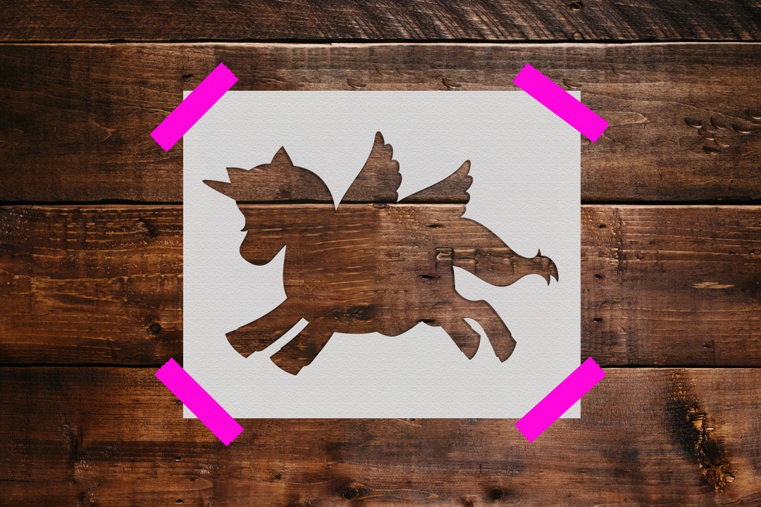 Unicorn Stencil - Reusable Stencil - Art Stencil - DIY Craft Stencil ...