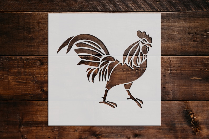 Rooster Stencil Reusable Rooster Stencil Art Stencil DIY - Etsy