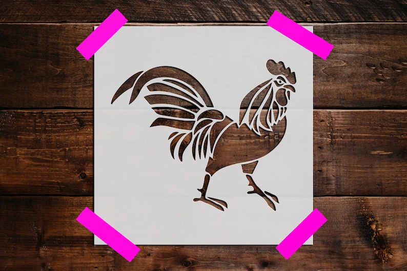 Rooster Stencil Reusable Rooster Stencil Art Stencil DIY - Etsy