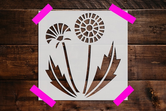 Dandelion Stencil Reusable Dandelion Stencil Art Stencil | Etsy