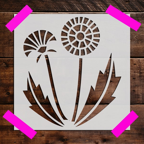 Large Dandelion Stencil - Etsy
