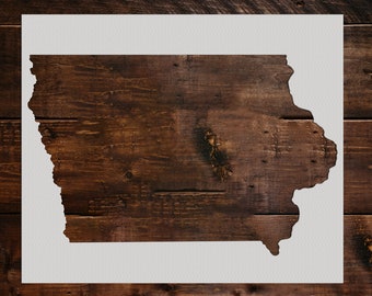 Iowa State Stencil - Etsy