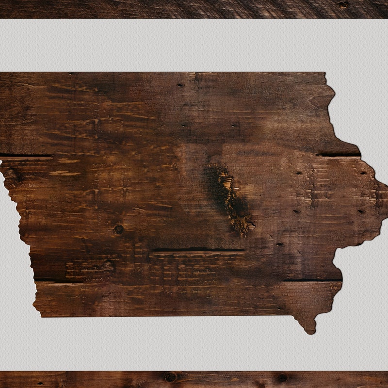 Iowa State Stencil - Etsy
