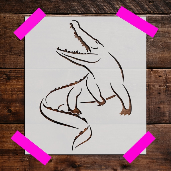 Alligator Stencil - Etsy