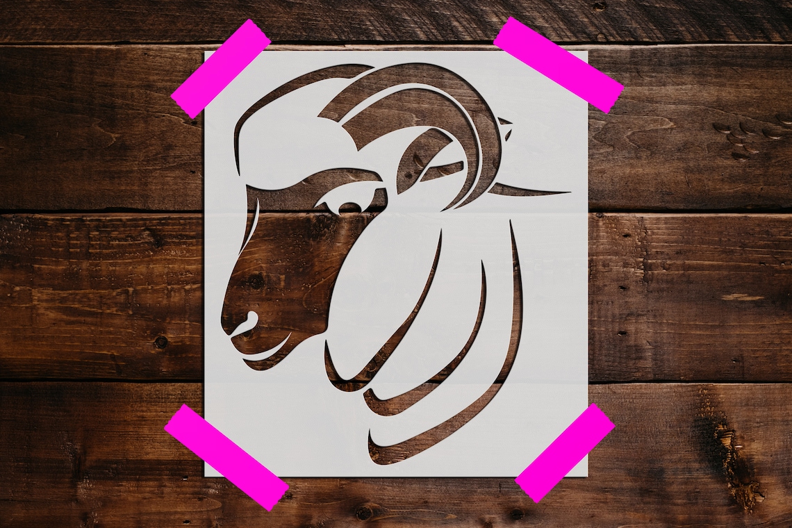 Ram Stencil Reusable Ram Stencil DIY Craft Stencil Large - Etsy