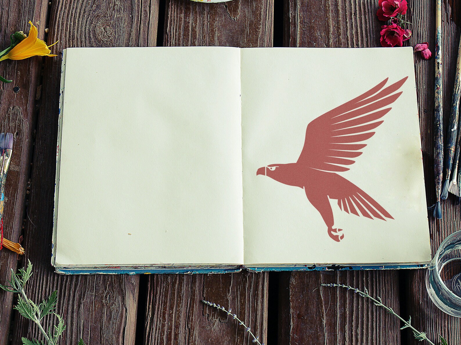 Hawk Stencil, Reusable Hawk Stencil, Art Stencil, DIY Craft Stencil ...