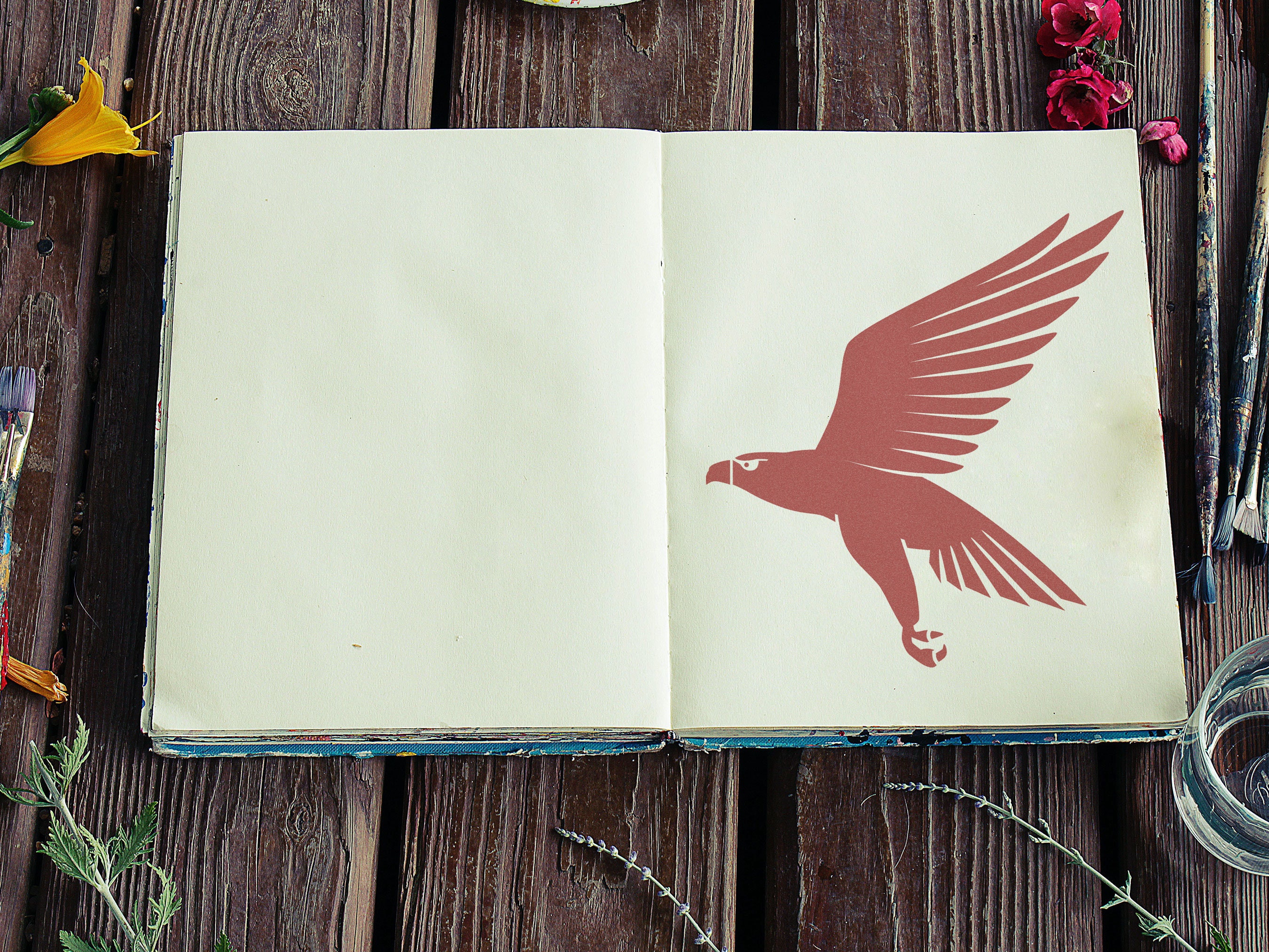 Hawk Stencil, Reusable Hawk Stencil, Art Stencil, DIY Craft Stencil ...