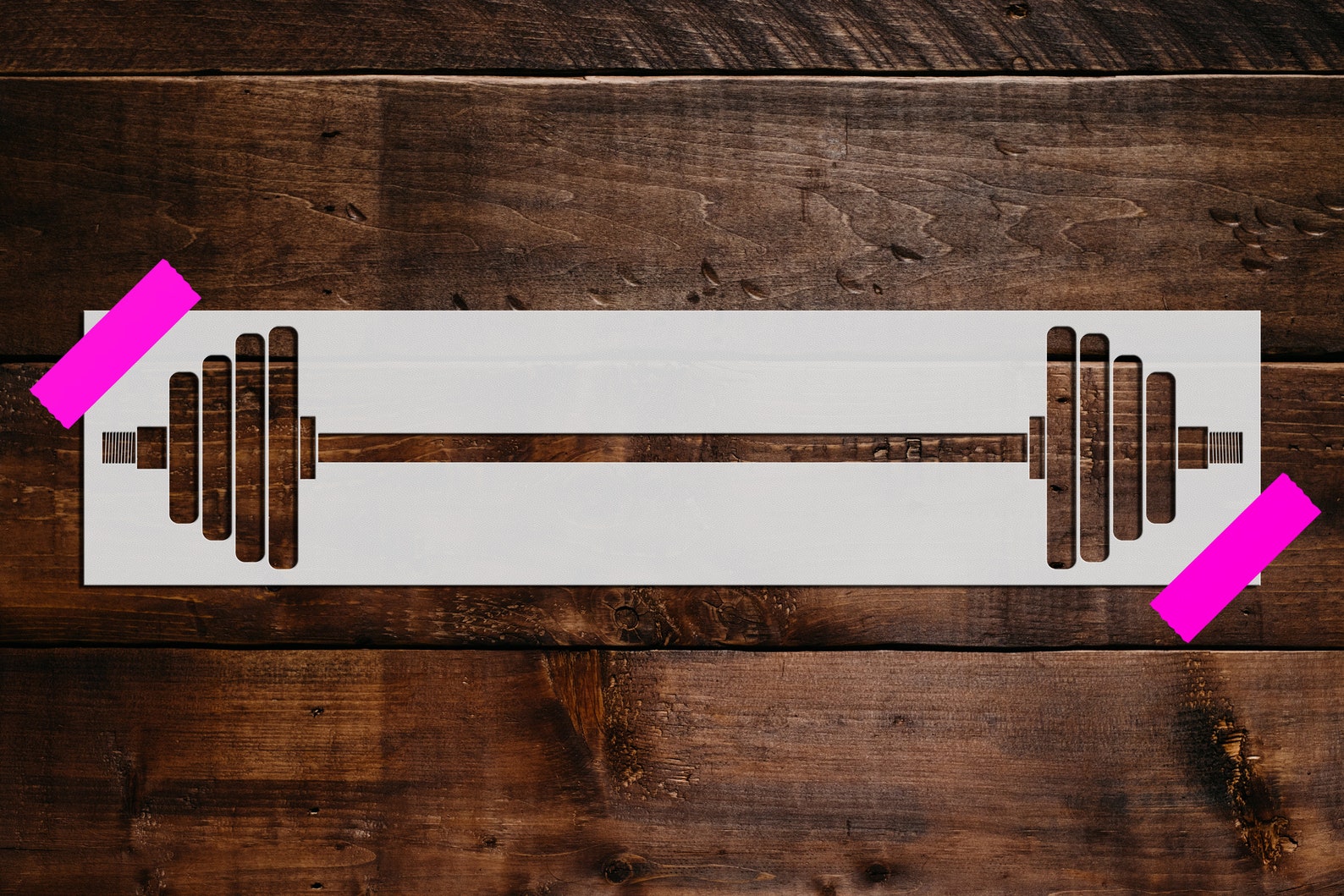 Barbell Stencil - Reusable Barbell Stencil - Art Stencil - DIY Craft ...