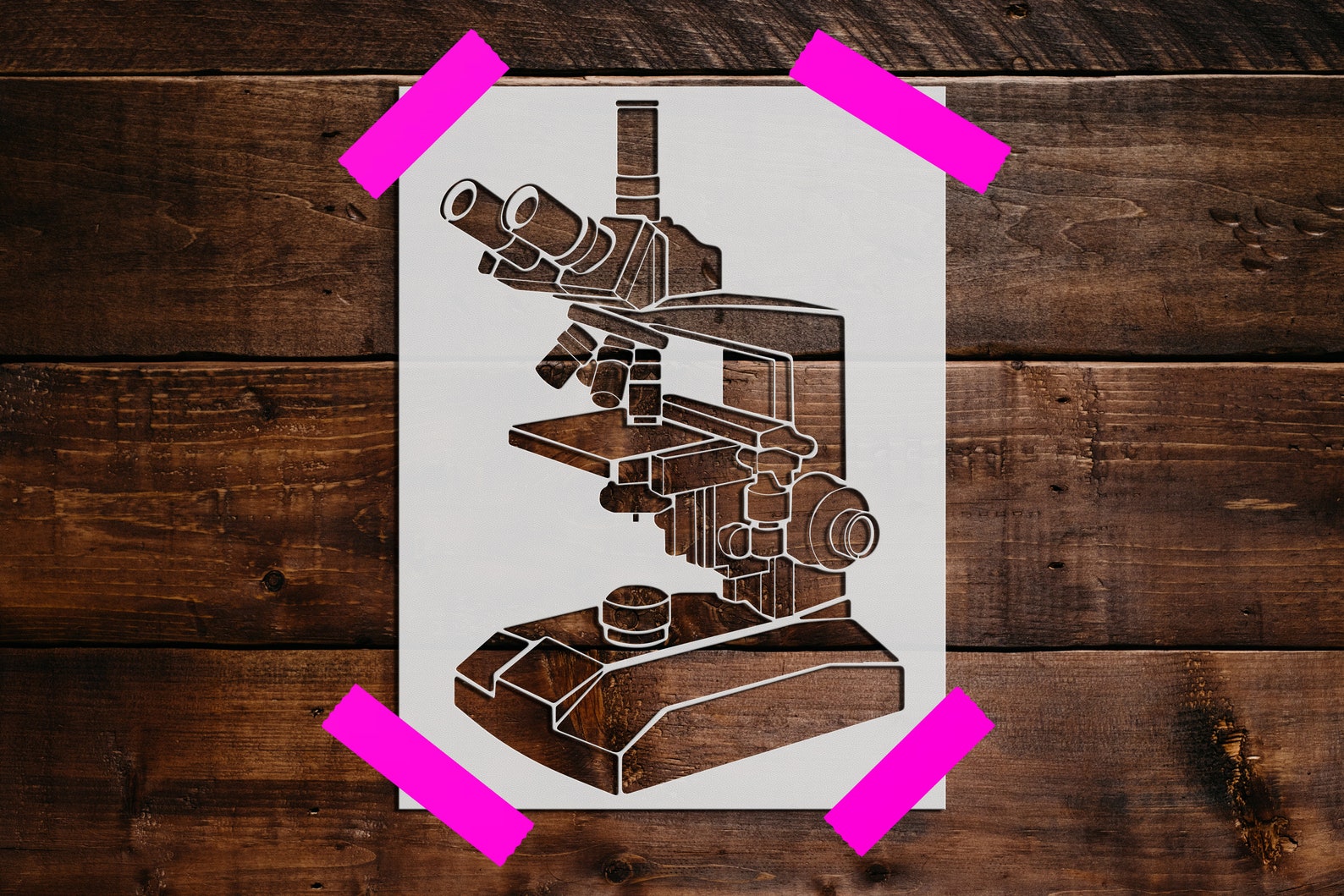 Microscope Stencil Reusable Microscope Stencil DIY Craft | Etsy