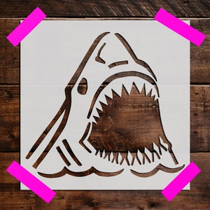 Jaws Stencil, Reusable Jaws Stencil, Art Stencil - DIY Craft Stencil ...