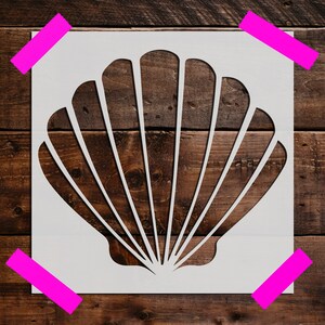Shell Stencil, Reusable Shell Stencil, Art Stencil - DIY Craft Stencil ...