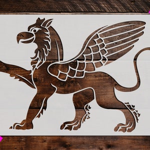Gryphon Stencil - Reusable Gryphon Stencil - Art Stencil - DIY Craft ...
