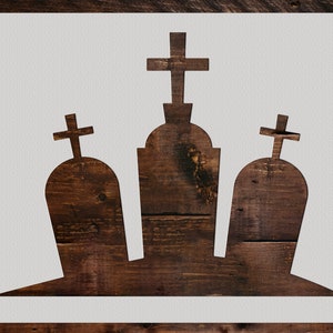 Graveyard Tombstones Stencil Reusable Graveyard Stencil - Etsy