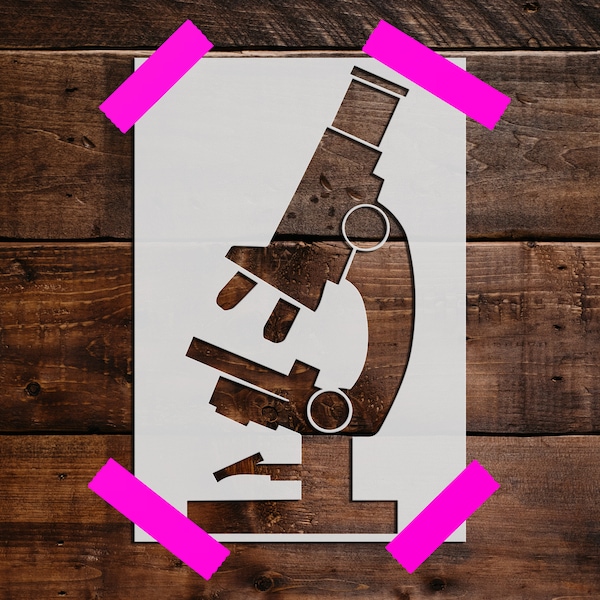 Microscope Stencil - Etsy